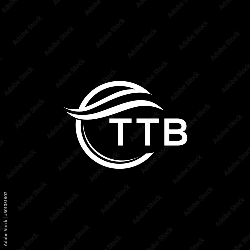 TTB letter logo design on black background. TTB creative initials ...
