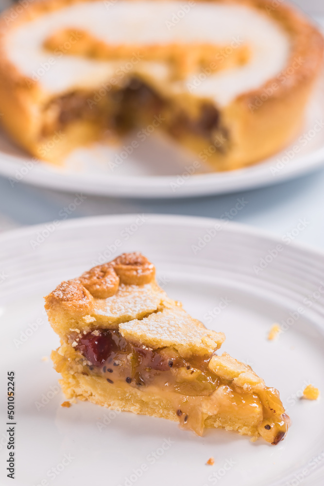 Gooseberry pie with Grumpy sign on it, popular dish from fairytale Snow ...