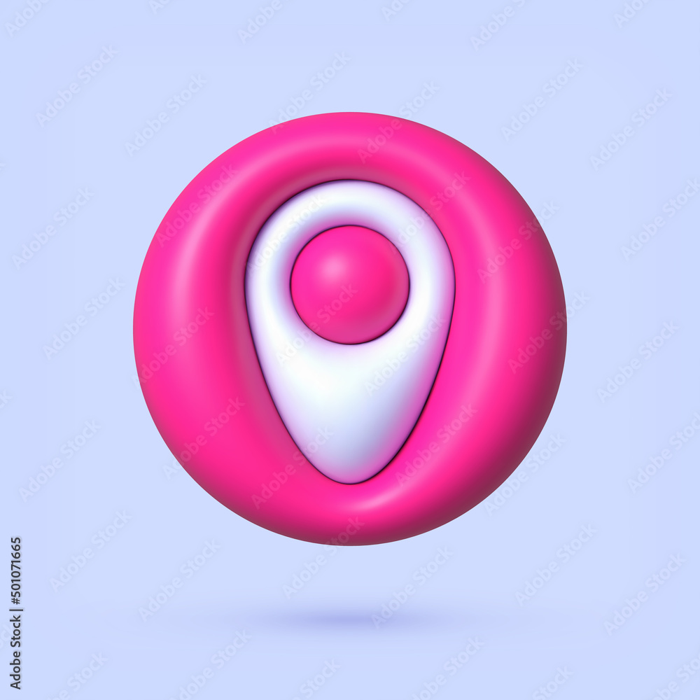 Vecteur Stock Map mark 3d, great design for any purposes. Realistic ...