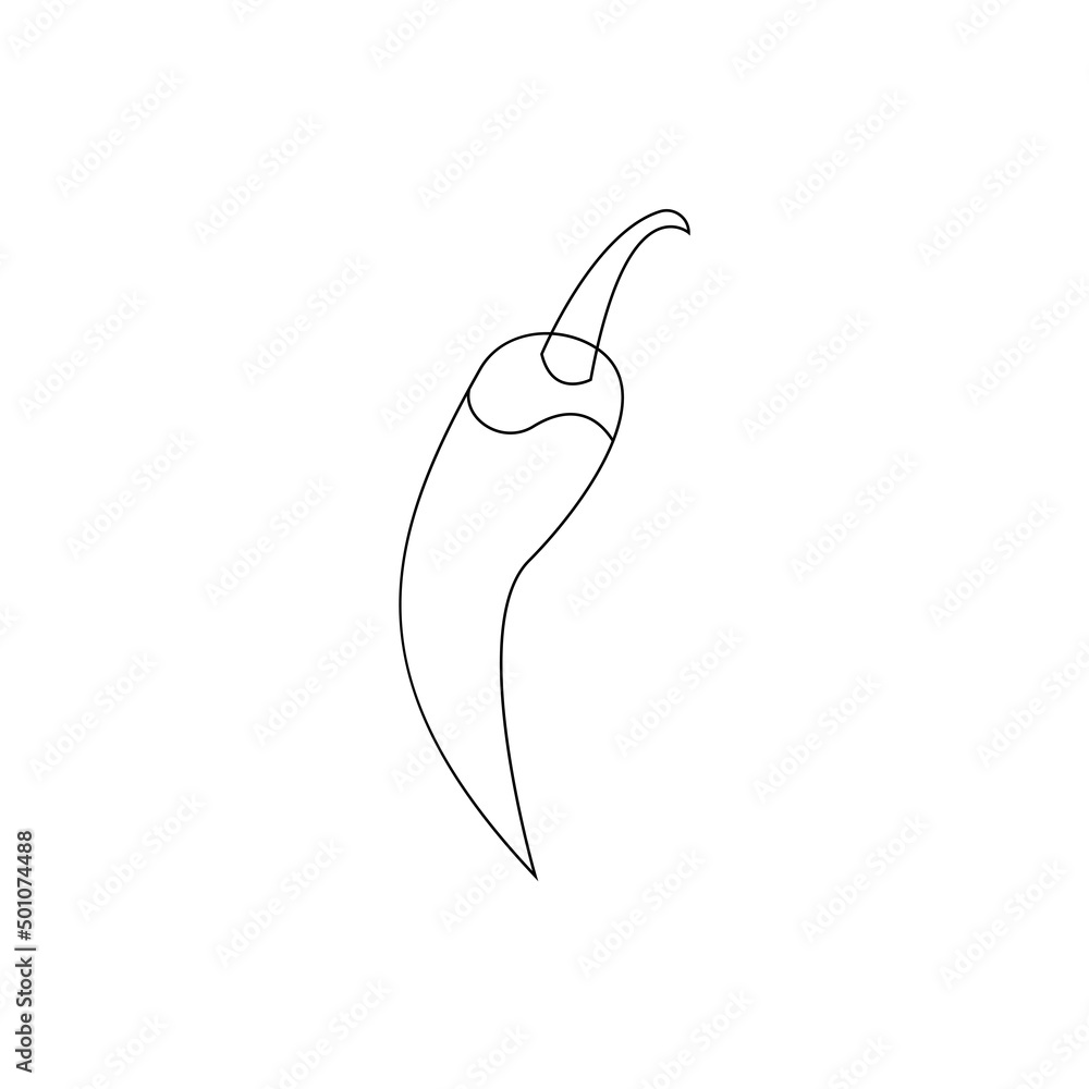 Chili Mask Cinco de Mayo Element Liniear Illustration For Coloring ...