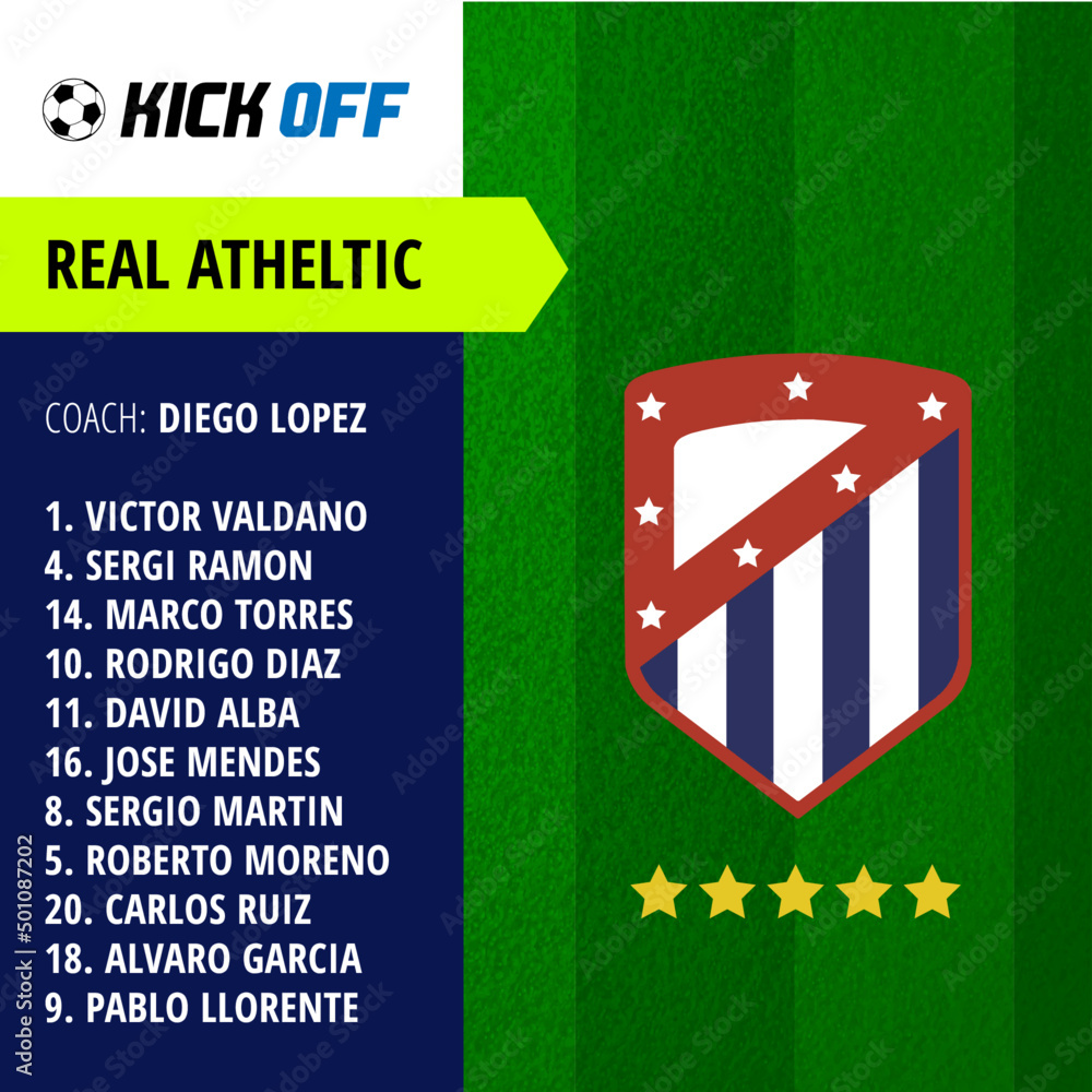 Graphic Vector Template in Football Style inspired by video sports ...