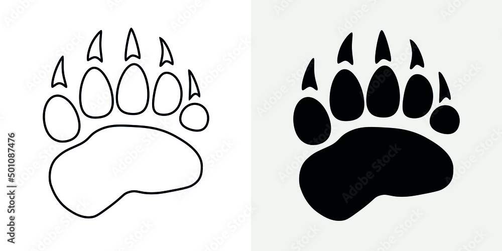 Bear Paw Silhouette