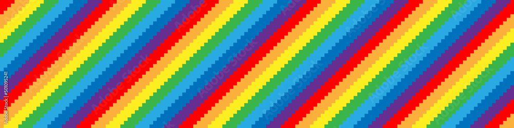Rainbow pixel background simple design Stock Vector | Adobe Stock