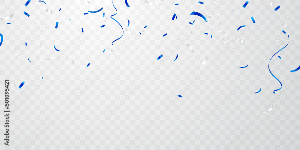 blue confetti background for party celebration The vector illustration ...