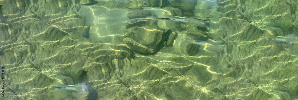 Ocean style background. Sea horizontal backdrop. Transparent water ...