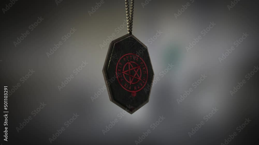 High quality close up render of an unusual metal and stone Pagan ...