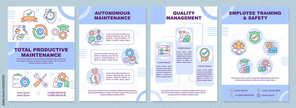 Total productive maintenance brochure template. Equipment improvement ...
