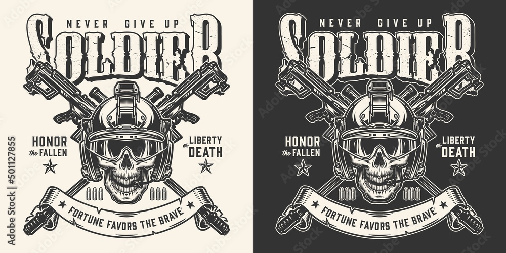 Army soldier poster modern monochrome Stock Vector | Adobe Stock