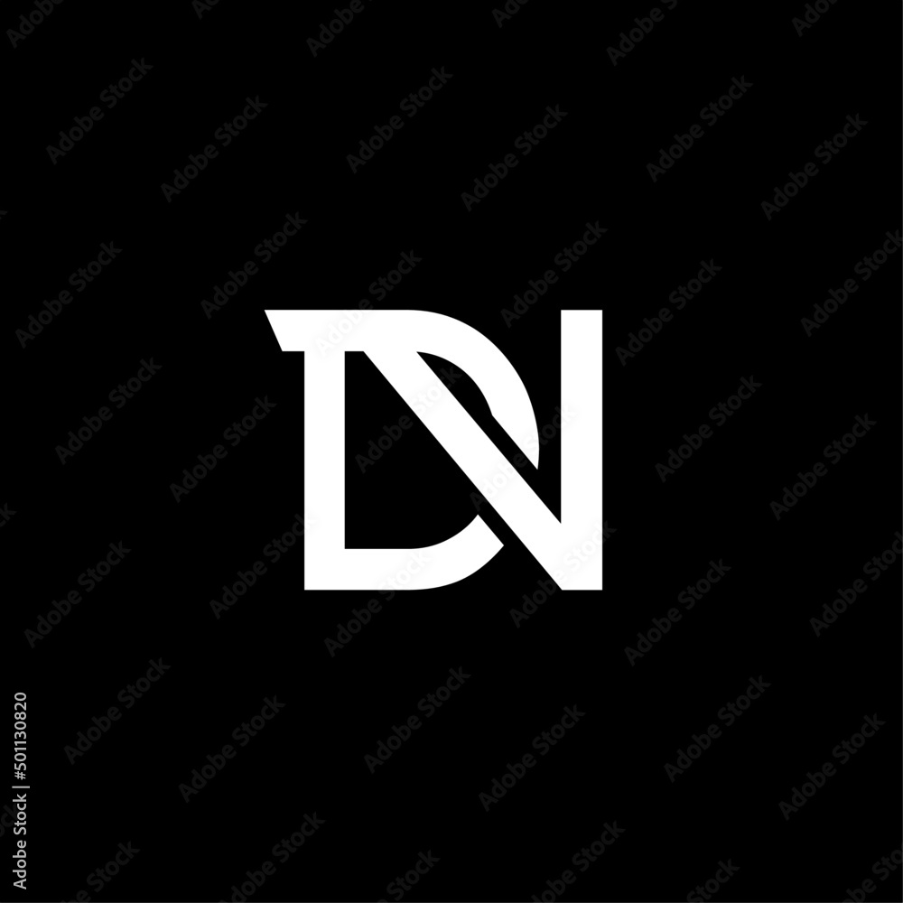 Initial letter DN monogram logo template design Stock Vector | Adobe Stock