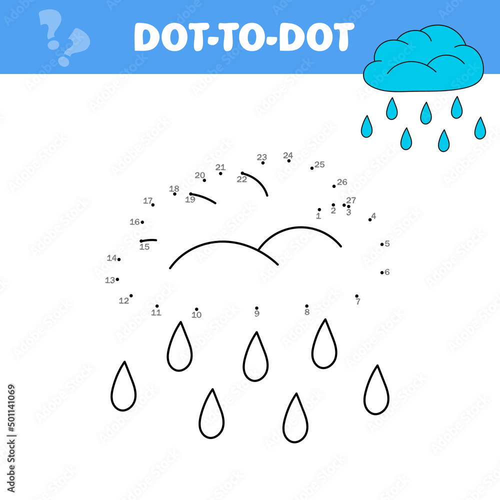 Connect the dots children educational drawing game. Dot to dot by ...