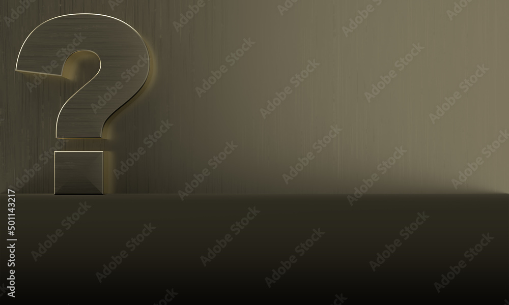Gold question mark on golden background for your business. Stock ...