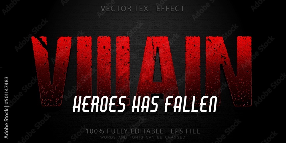 Villain Modern shine Text Effect Stock Vector | Adobe Stock