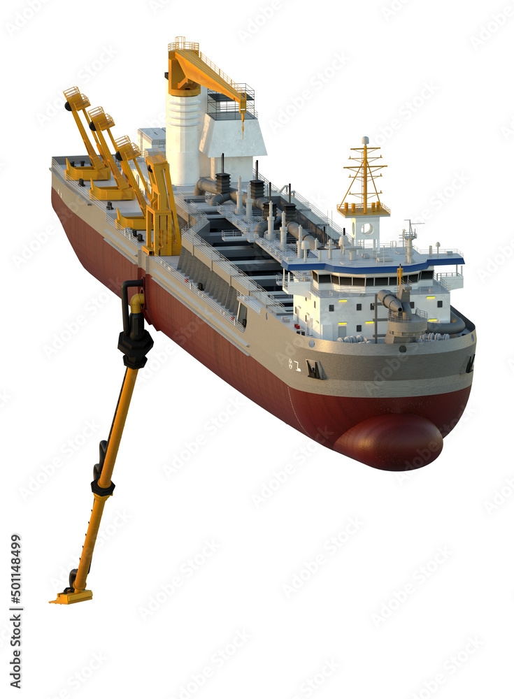 A technical fleet vessel designed for dredging and extraction of non ...