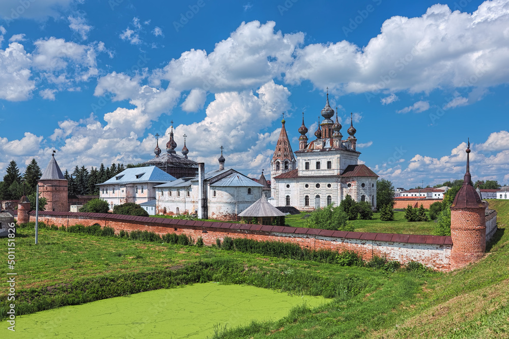 Yuryev-Polsky, Russia. Archangel Michael Monastery with Archangel ...