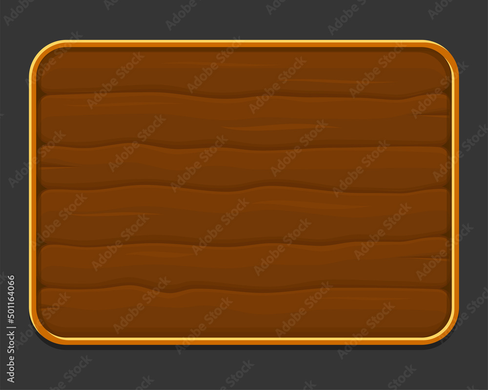 Wood UI Background in Cartoon Style. Vector Stock Vector | Adobe Stock