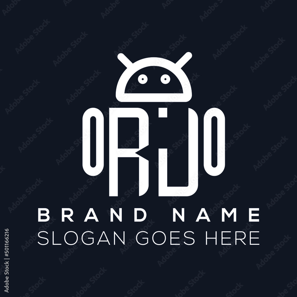 RJ logo design initial creative letter on black background. RJ vector ...