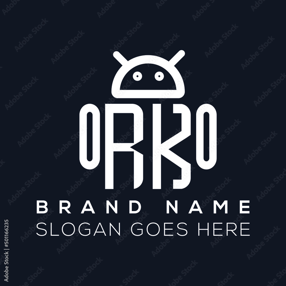 RK logo design initial creative letter on black background. RK vector ...