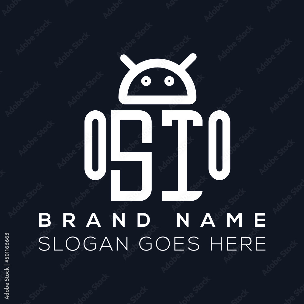 ST logo design initial creative letter on black background. ST vector ...