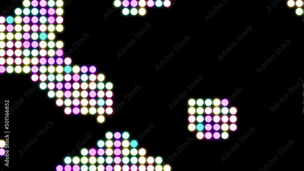 Abstract retro pixelated background with randomly moving digital ...