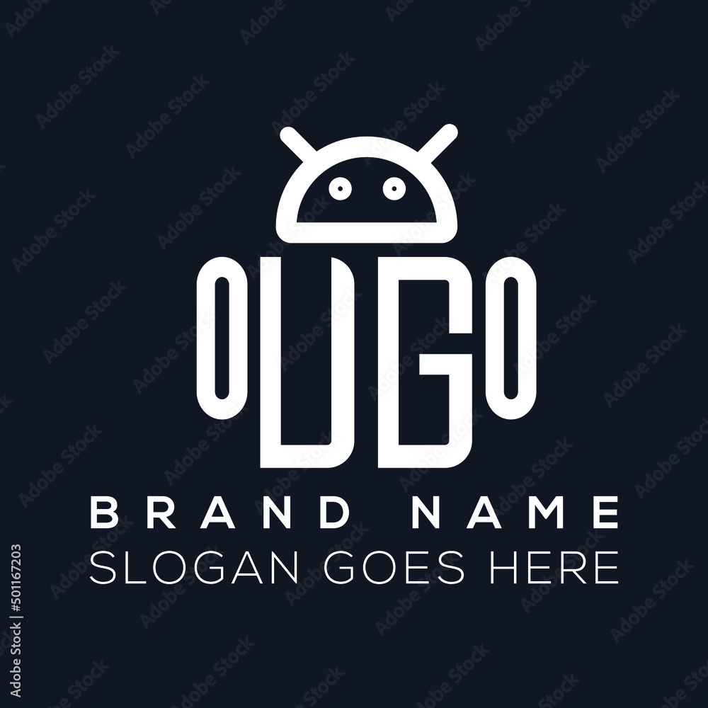 UG logo design initial creative letter on white background. UG vector ...