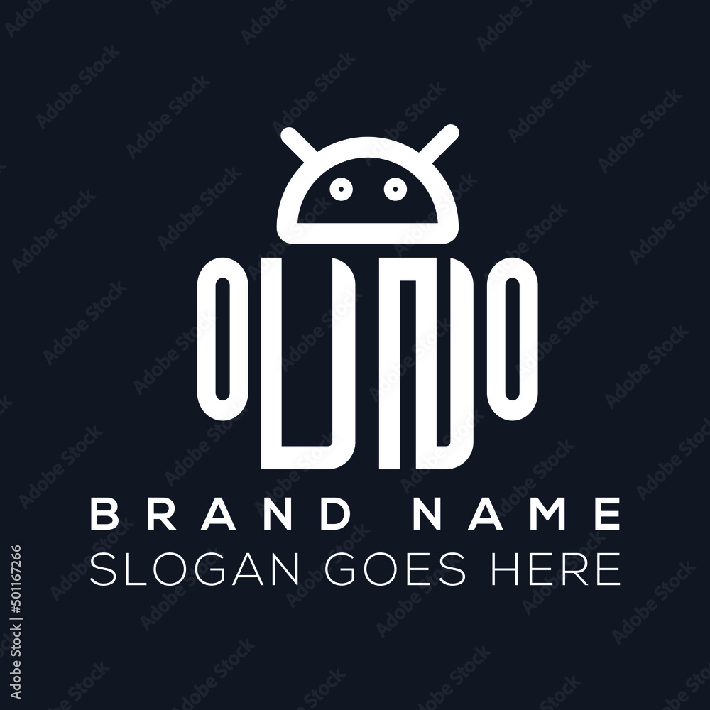 UN logo design initial creative letter on white background. UN vector ...