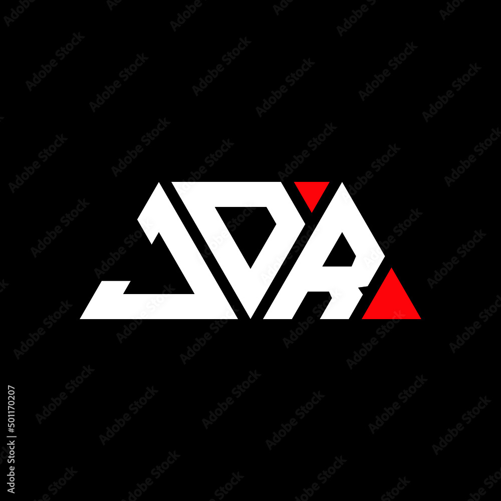 JDR triangle letter logo design with triangle shape. JDR triangle logo ...