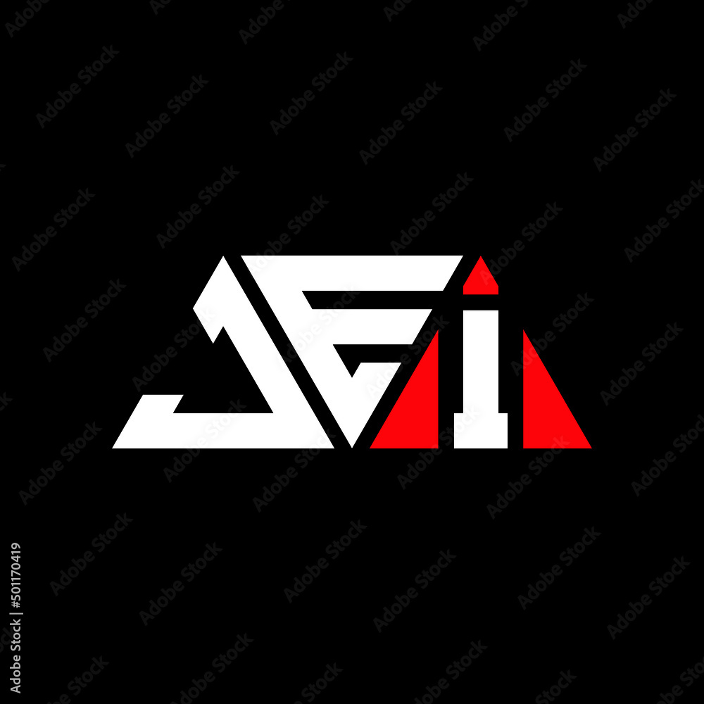 JEI triangle letter logo design with triangle shape. JEI triangle logo ...