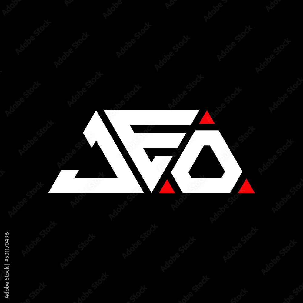 JEO triangle letter logo design with triangle shape. JEO triangle logo ...