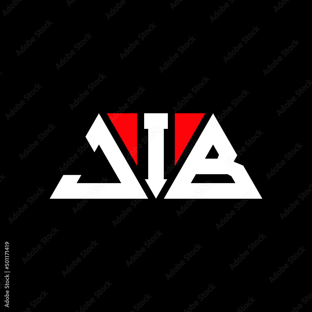 JIB tJIangle letter logo design with tJIangle shape. JIB tJIangle logo ...