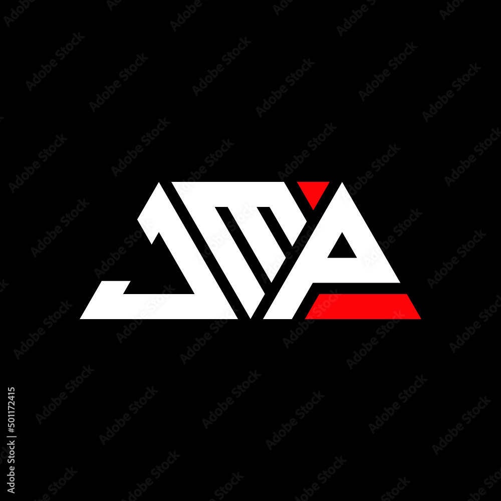 JMP triangle letter logo design with triangle shape. JMP triangle logo ...