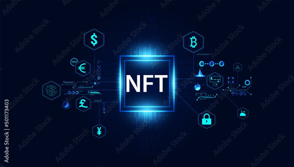 Abstract NTF Digital Image Concept NFT Digital Finance Irreplaceable ...