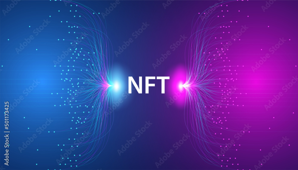 Abstract NTF Digital Image Concept Fiber Digital Irreplaceable Token ...