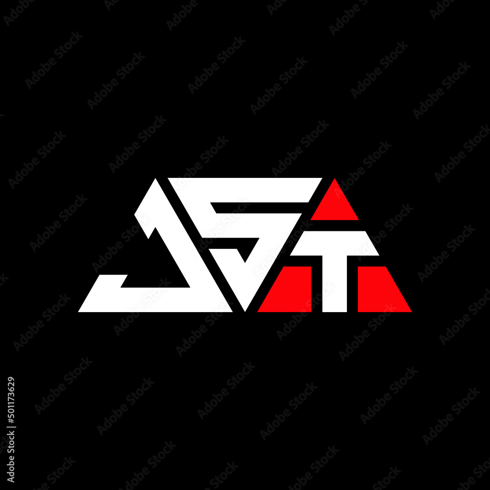 JST triangle letter logo design with triangle shape. JST triangle logo ...
