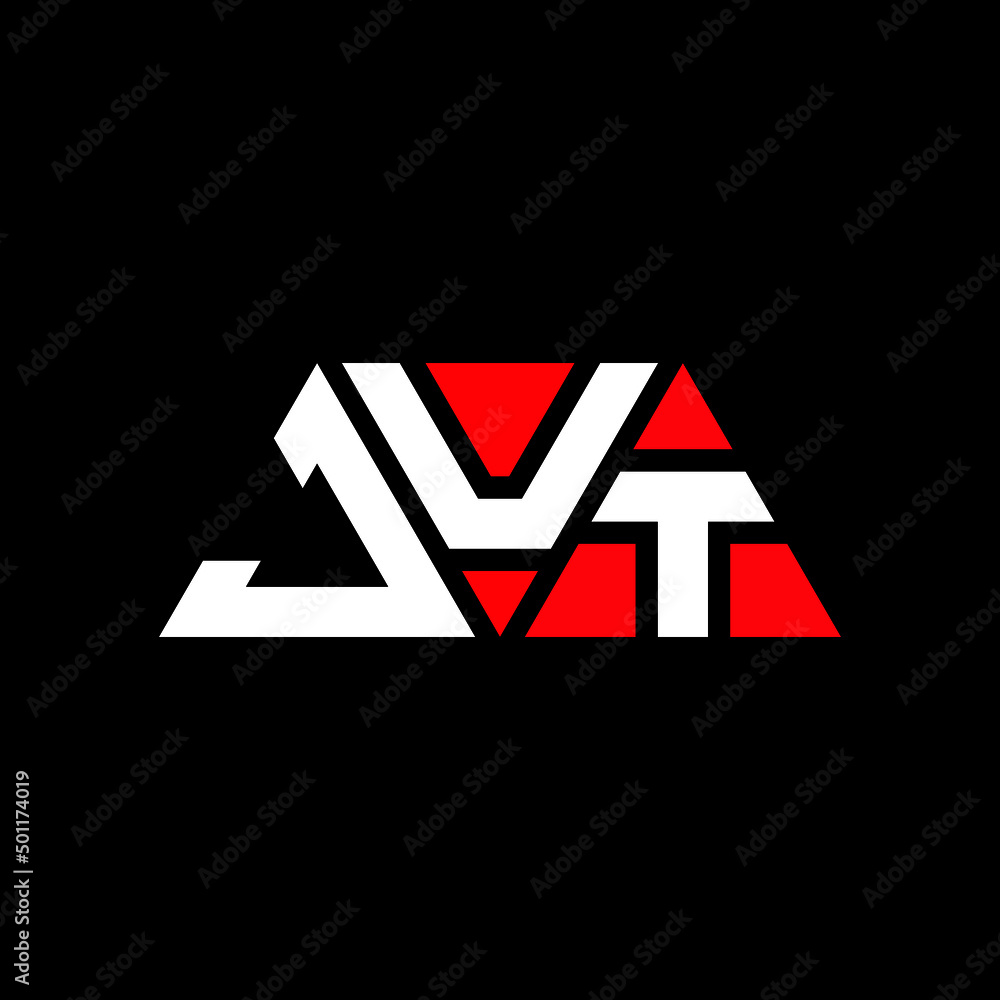 JUT triangle letter logo design with triangle shape. JUT triangle logo ...