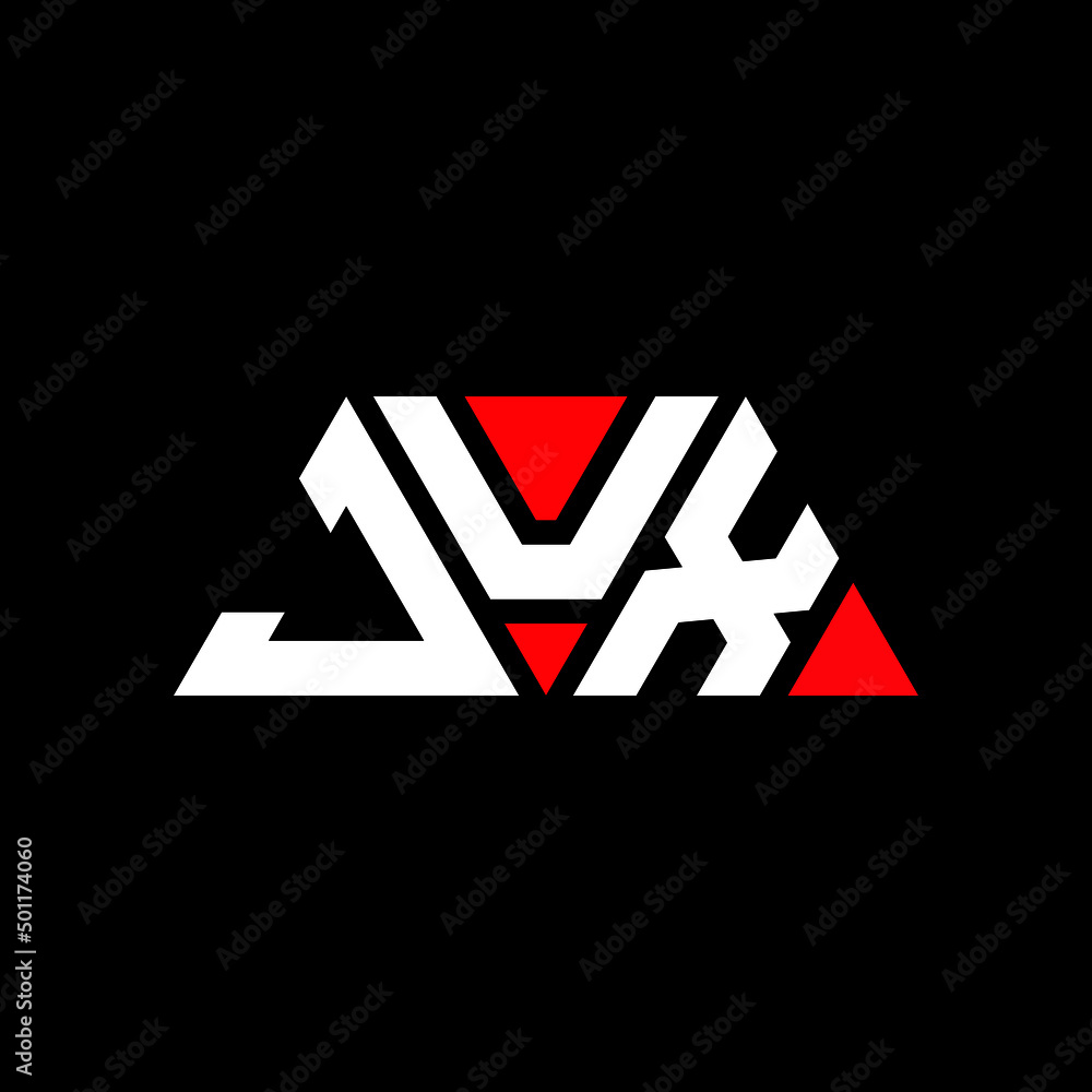 JUX triangle letter logo design with triangle shape. JUX triangle logo ...