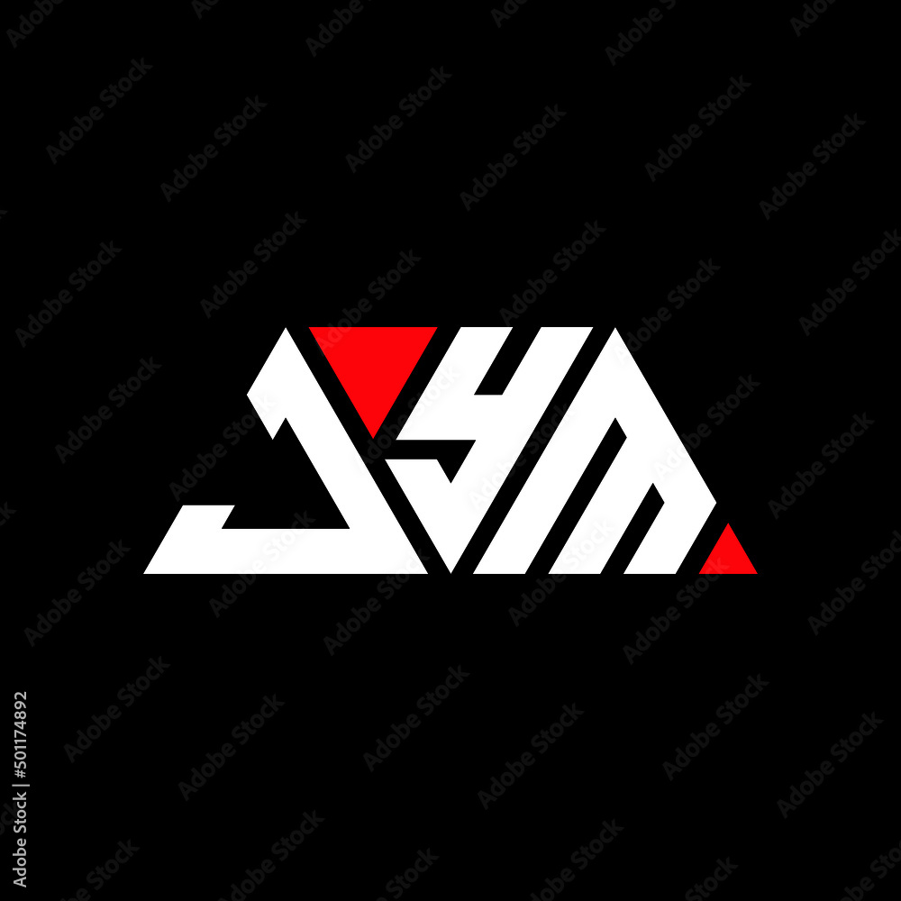 JYM triangle letter logo design with triangle shape. JYM triangle logo ...