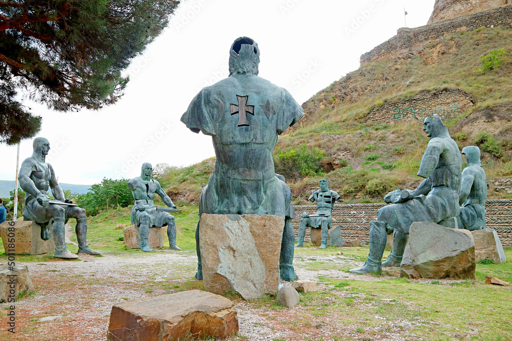Sculptures of Memorial of Georgian Warrior Heroes at the Foothill of ...