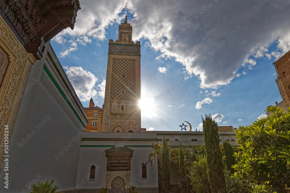 Great Mosque of Paris - Muslim temple in France. It was founded in 1926 ...
