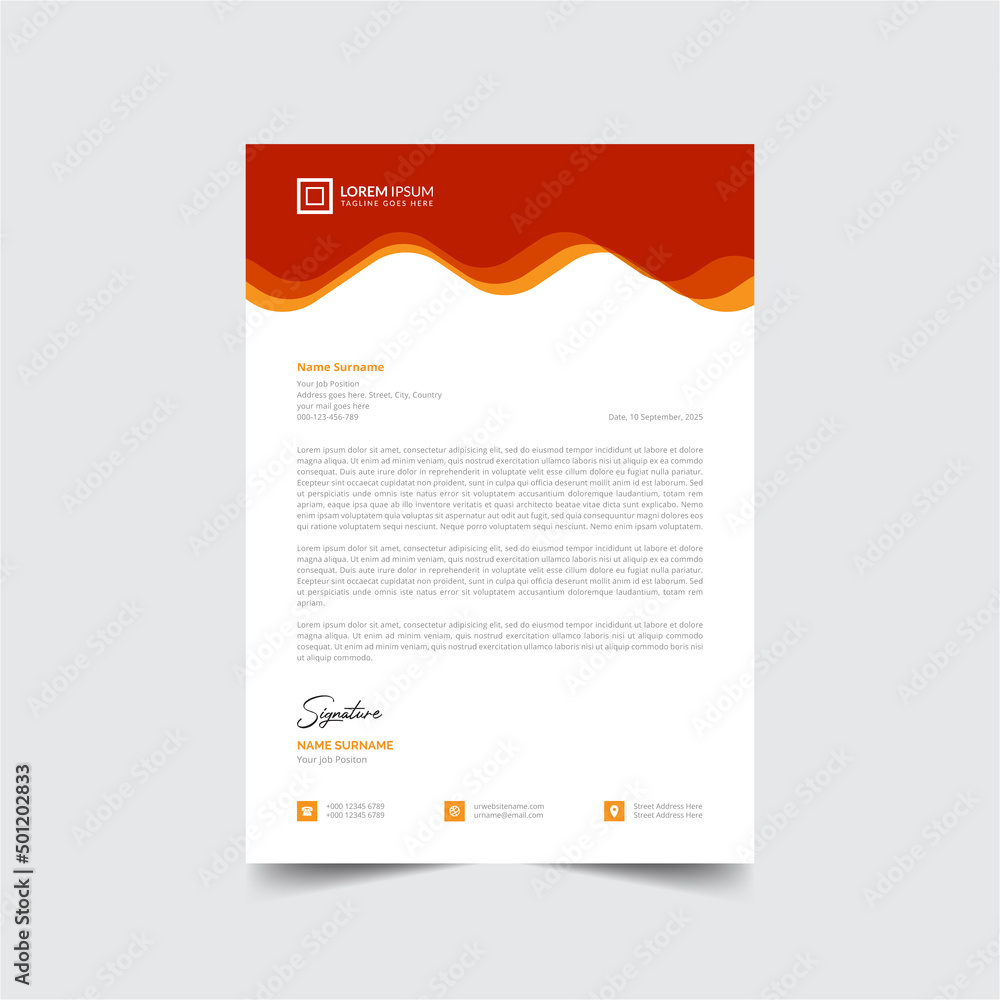Professional creative business company letterhead Design template Free ...
