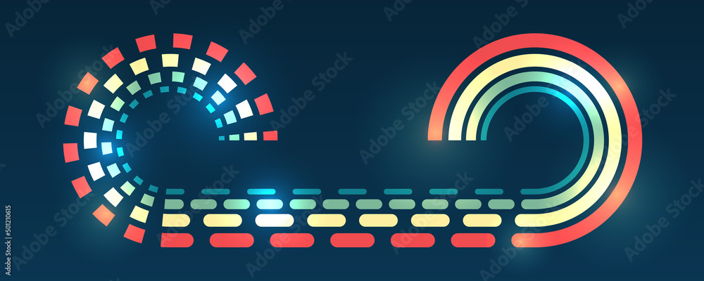 Processing sorting data fragmentation. Business analytics. The flow of ...