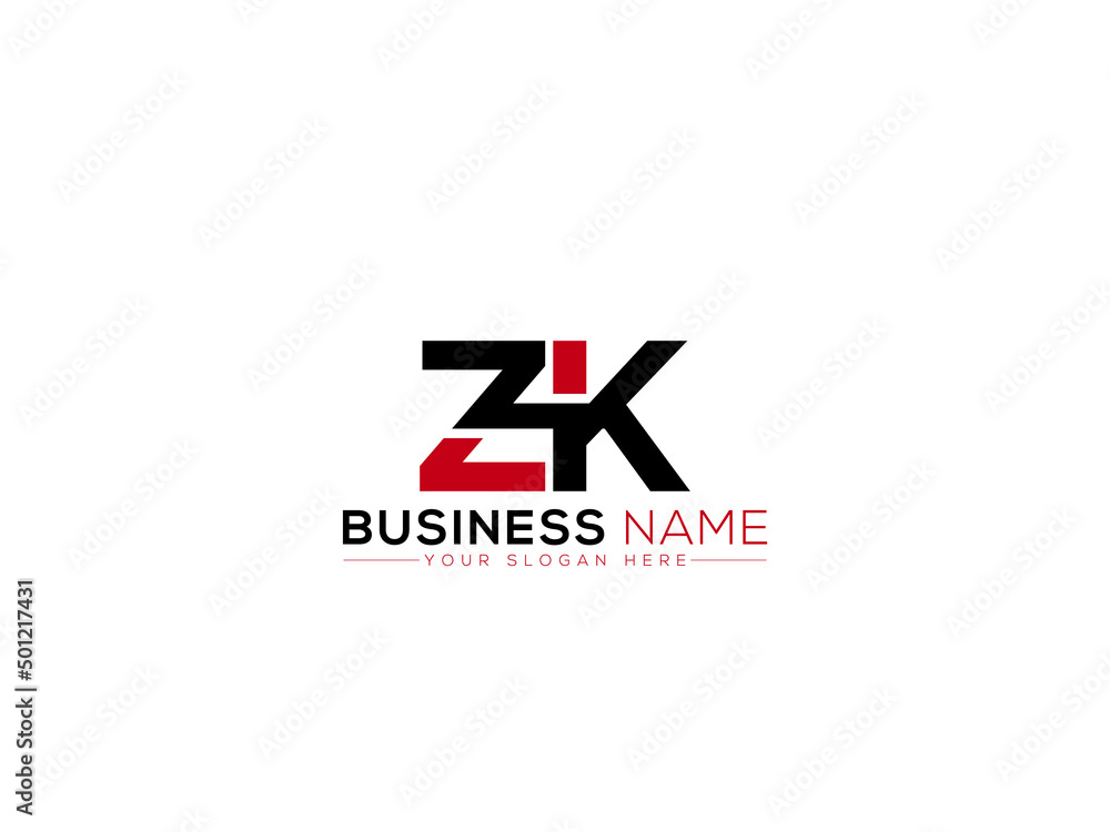Letter ZK Logo Image, Colorful Zk kz Letter Vector Icon With Black And ...