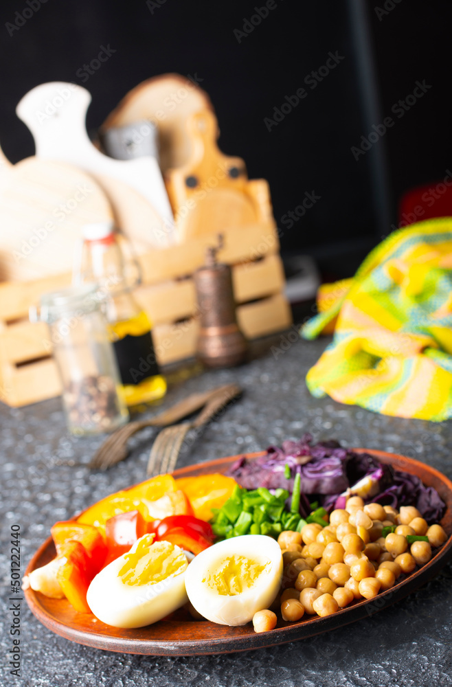 Salad - Flavor Dish Made From Tomato, Cucumber, Red cabbage, and ...