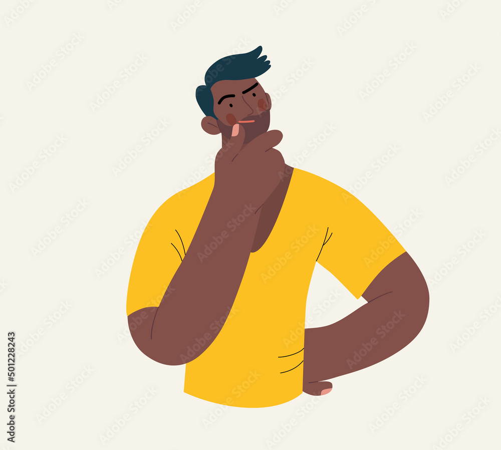 People portrait - Thinking people -Modern flat vector concept ...