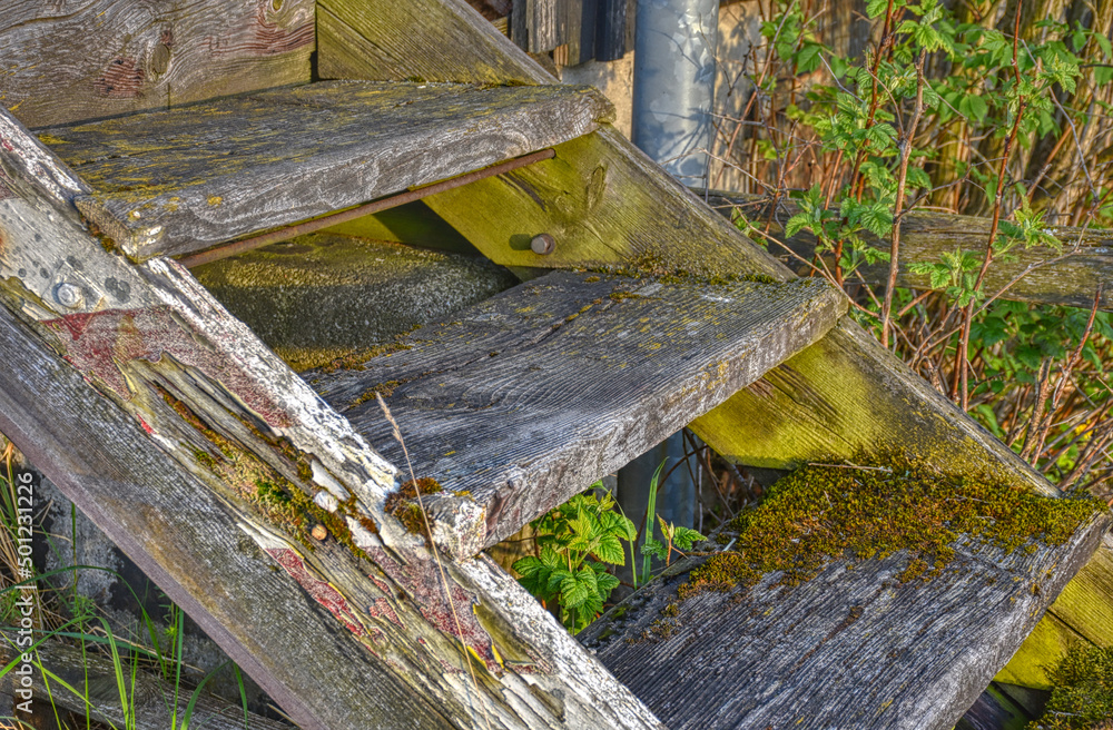 Foto de Stiege, Treppe, Stufen, Holzstiege, Holz, Brett, Bretter ...