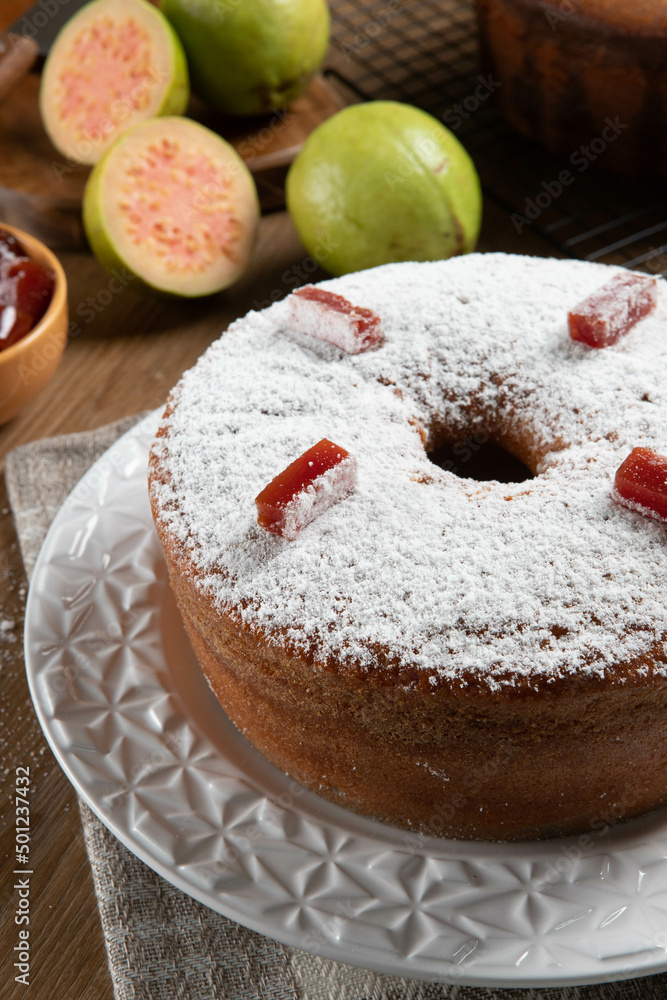 Brazilian corn cake made with a type of corn flour (Fuba) filled with ...