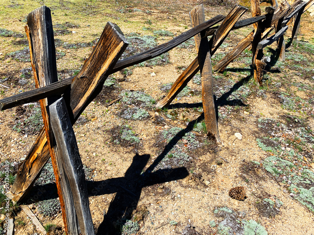 western ranch fence timber wood boards fencing stable yard natural ...