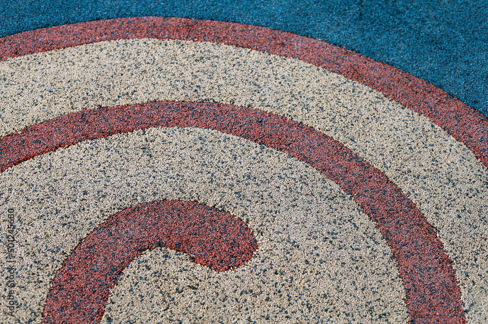 Texture and pattern of rubber flooring on playground. Ethylene ...