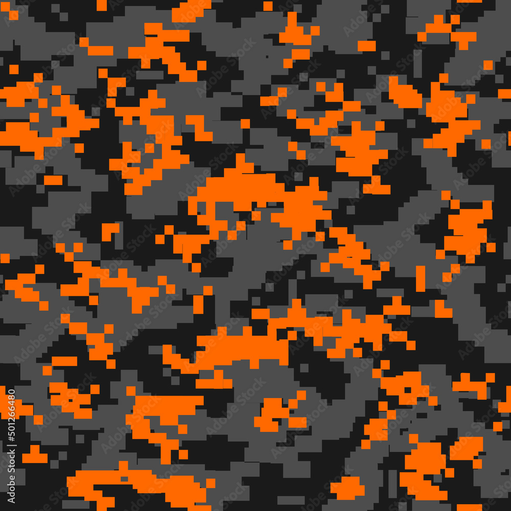 Seamless camouflage pattern. Military texture. Camo pixel modern ...