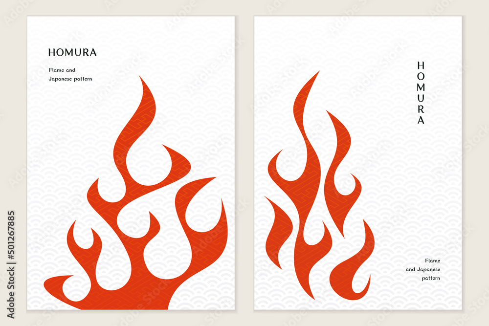 Fire, Flame, Template for cover layout, poster, flyer, etc, with ...