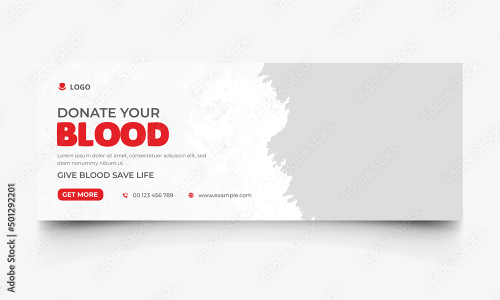 World blood donor day social media facebook cover and web banner ...